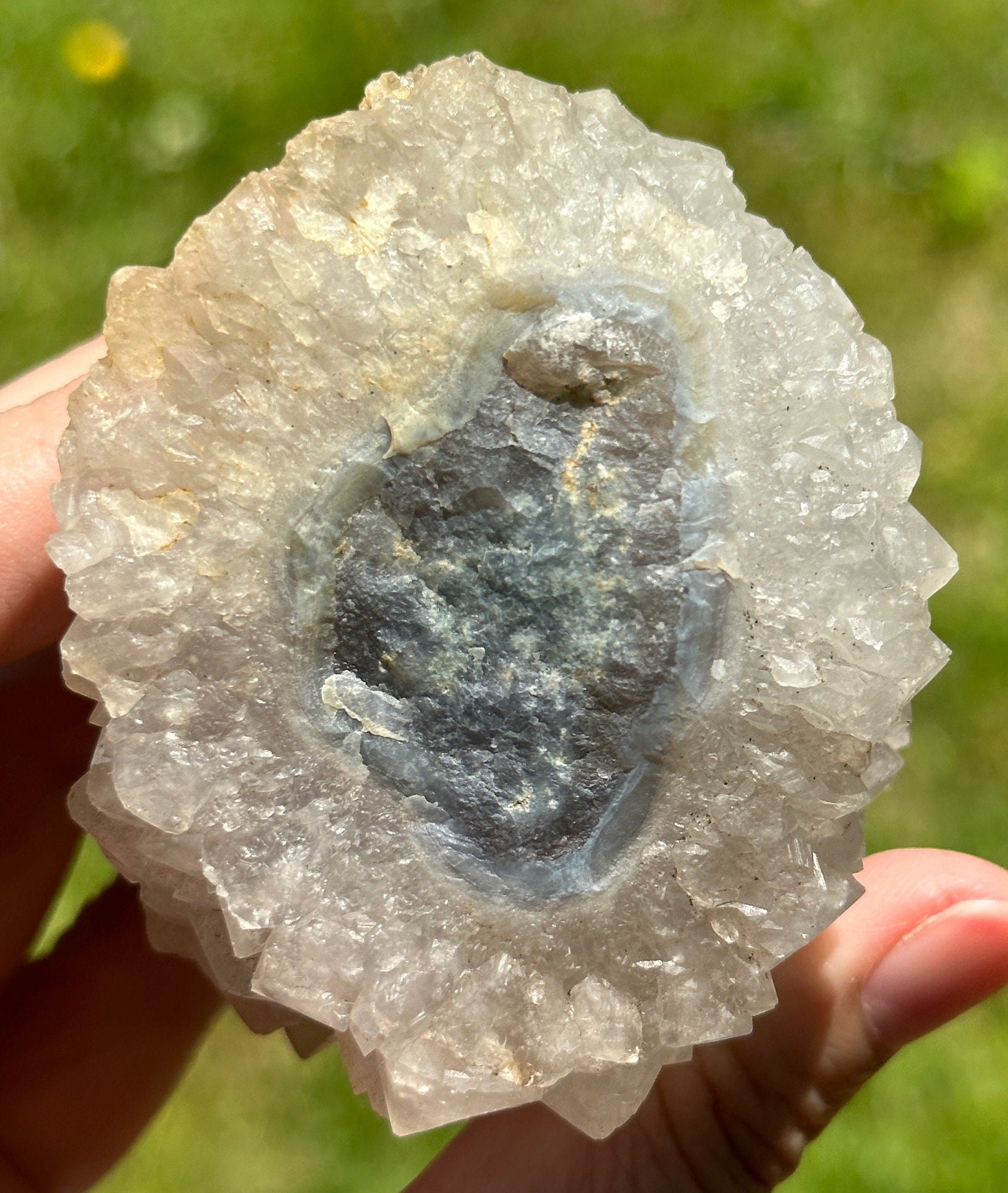 303 Grams Natural Blue/gray Anandalite Quartz: Cabinet Size From India ...