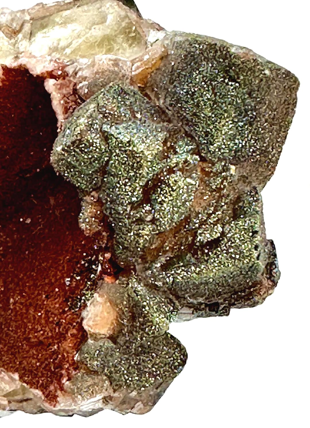 111 Grams Rare Calcite With Multi-colored Chalcopyrite and Pyrite From ...