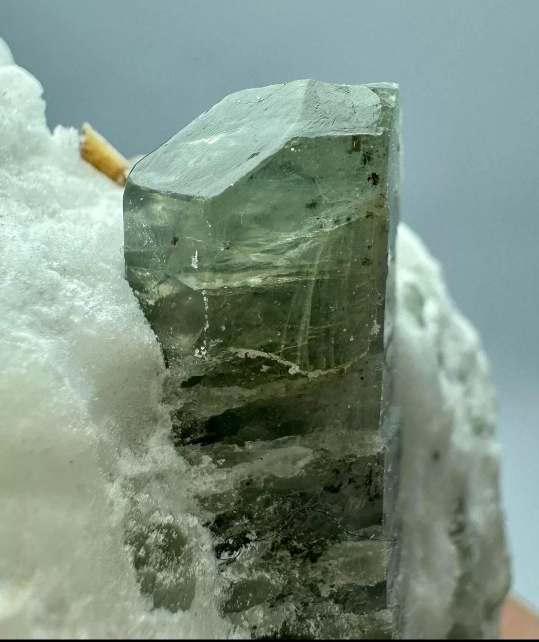Green Apatite Crystal on Feldspar With Golden Mica (154 Grams) - Etsy
