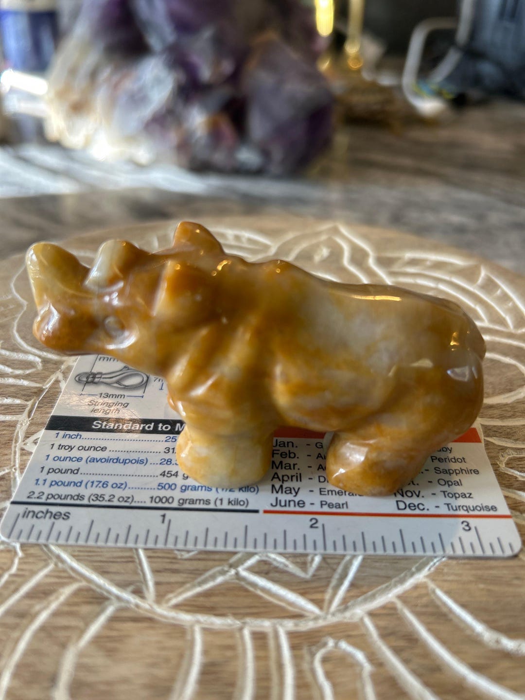 Mookite Jasper Rhino Crystal Carving - Etsy