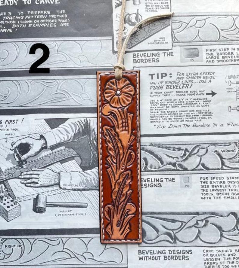Leather Bookmarks - Etsy