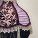 Handmade Burlesque Fringe Lampshade – Plum Satin, Gold Accents & Sheer ...