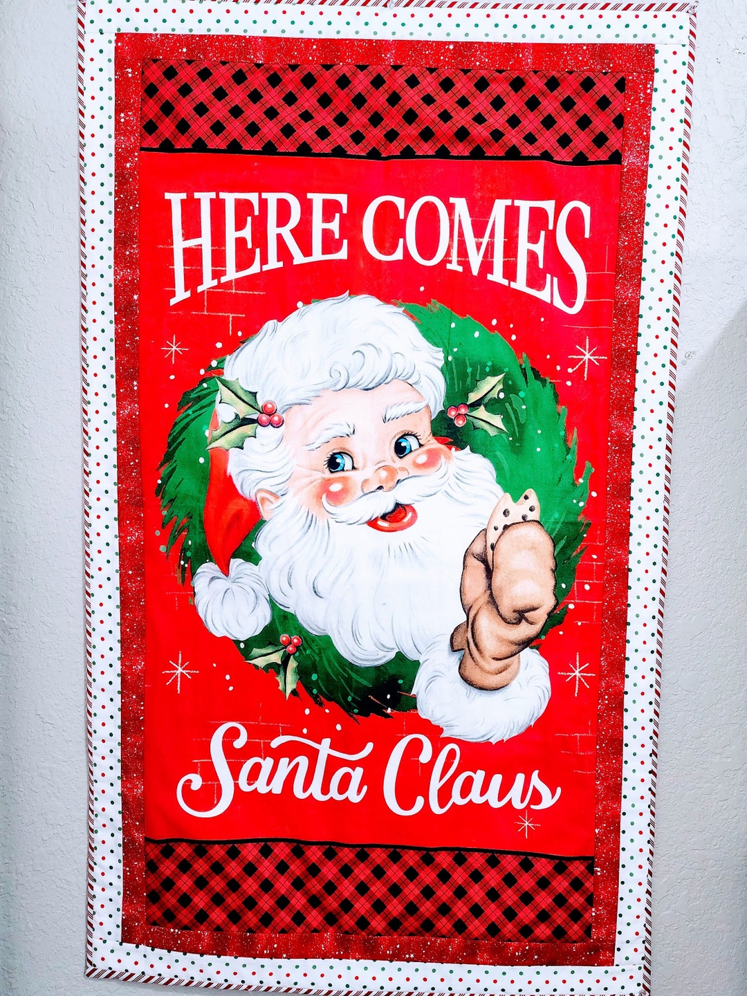 Christmas Santa Claus Panel - Etsy