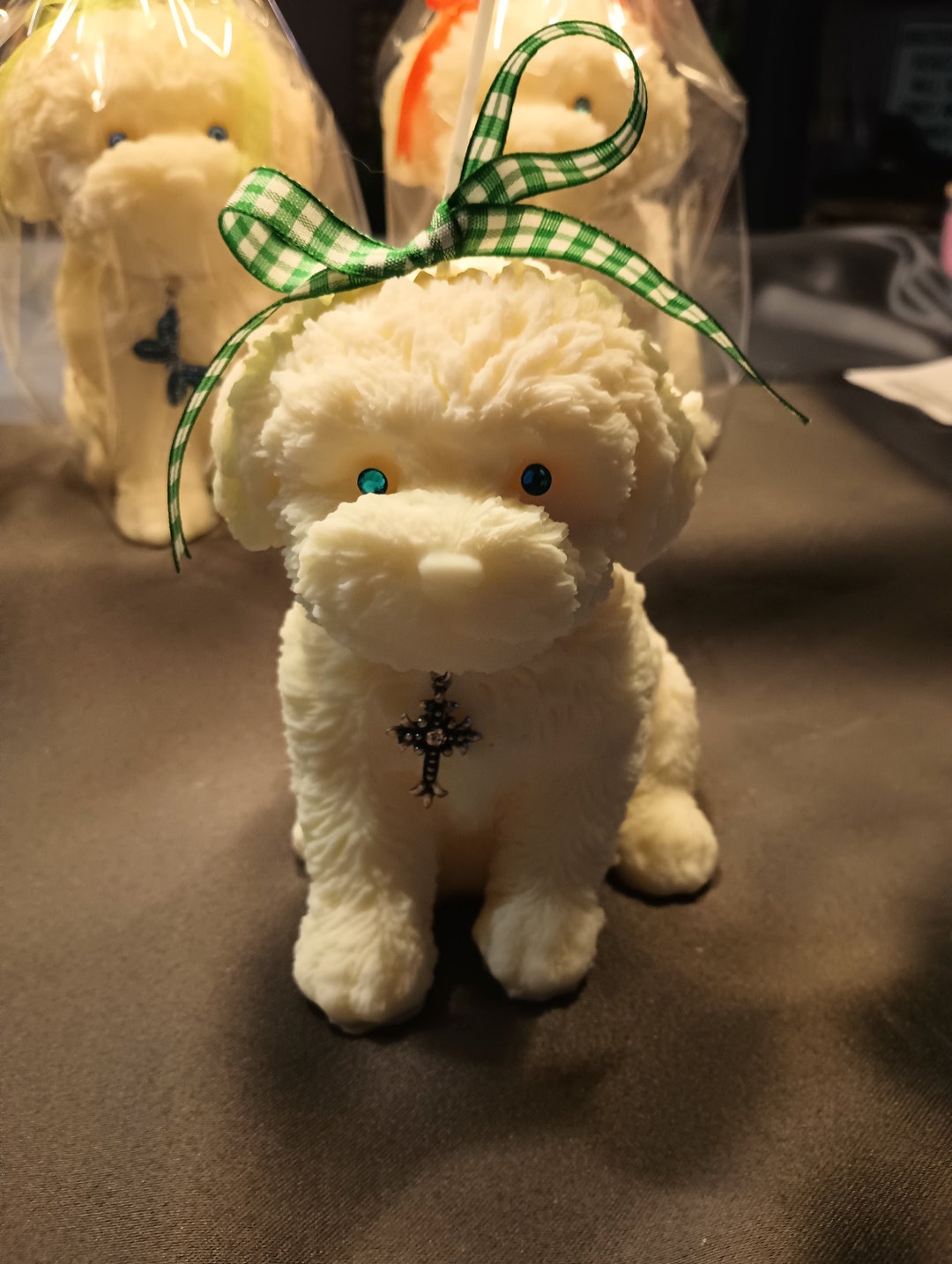 3D Large Christian Teddy Dog Candle - Etsy