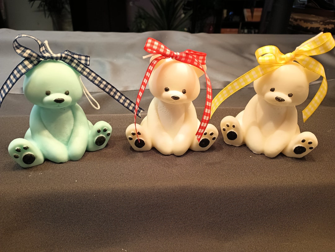 3D Scented Teddy Bear Candles- - Etsy