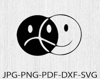 Sad Happy Face Svg - Etsy