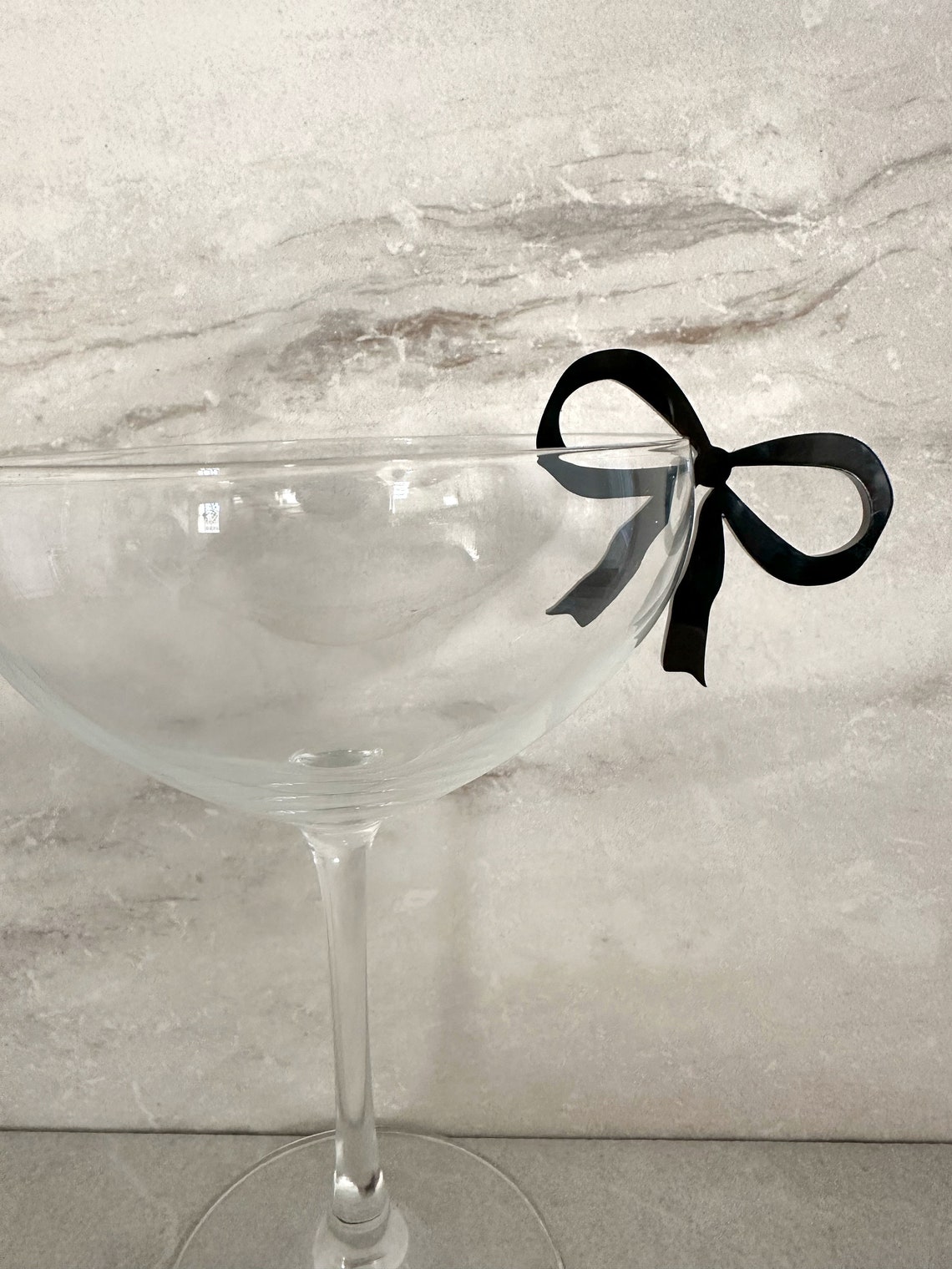 Acrylic Bow Drink Clip, Bow Drink Marker, Coquette Drink Clip, Coquette ...
