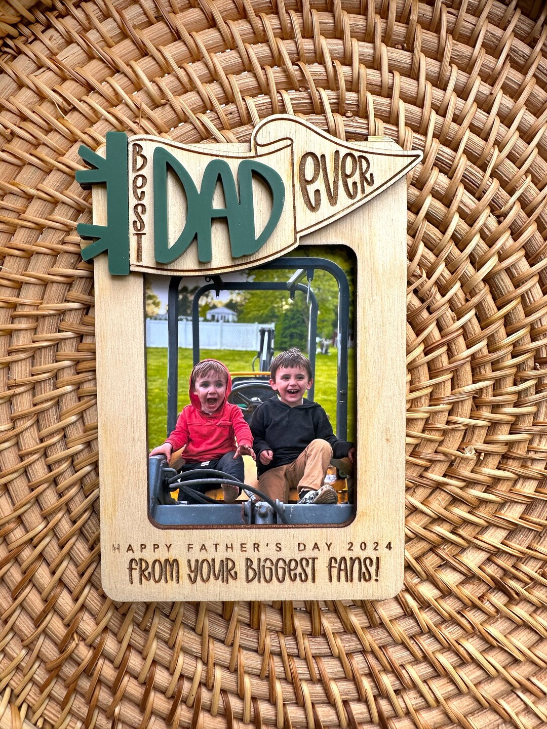 Custom Fathers Day Frame, Best Dad Ever, Custom Father's Day Magnet ...