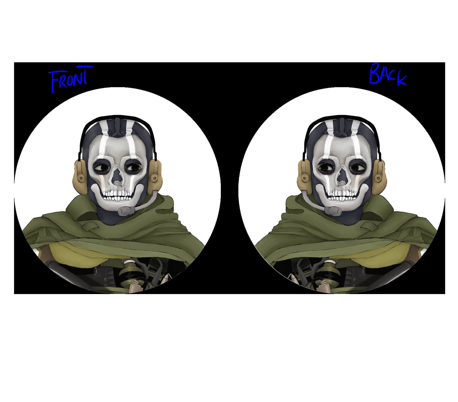 Simon ghost Riley Keychain Double Sided Clear Acrylic Keychain - Etsy