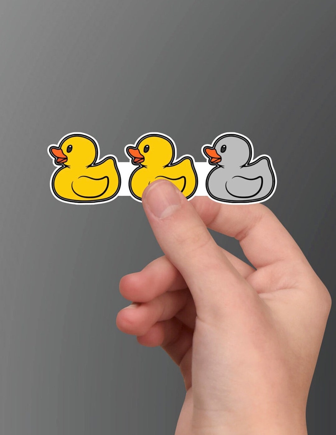 Cute Duck Duck Gray Duck Sticker Water-resistant Vinyl Decal for ...