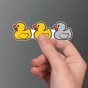 Cute Duck Duck Gray Duck Sticker Water-resistant Vinyl Decal for ...