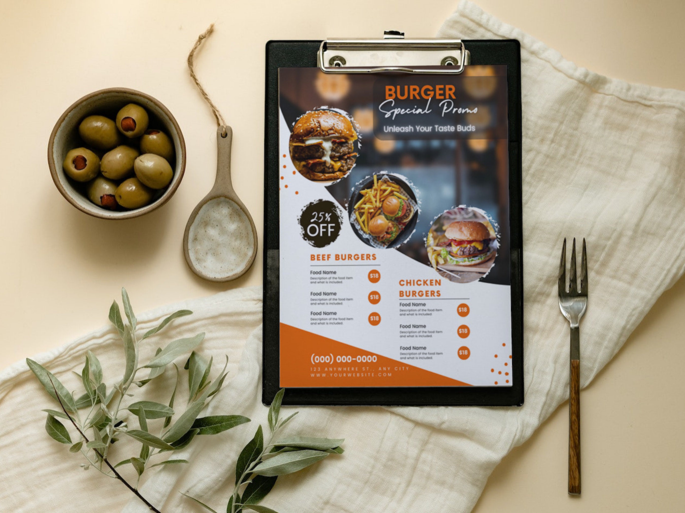 Burger Special Promo Flyer Burger Menu Template Restaurant Menu Flyer ...
