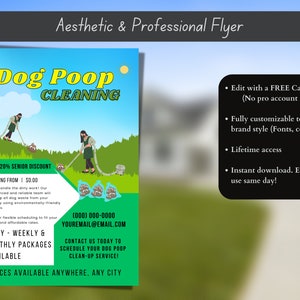 Dog Poop Cleaning Service Flyer Template (digital Download) - Etsy