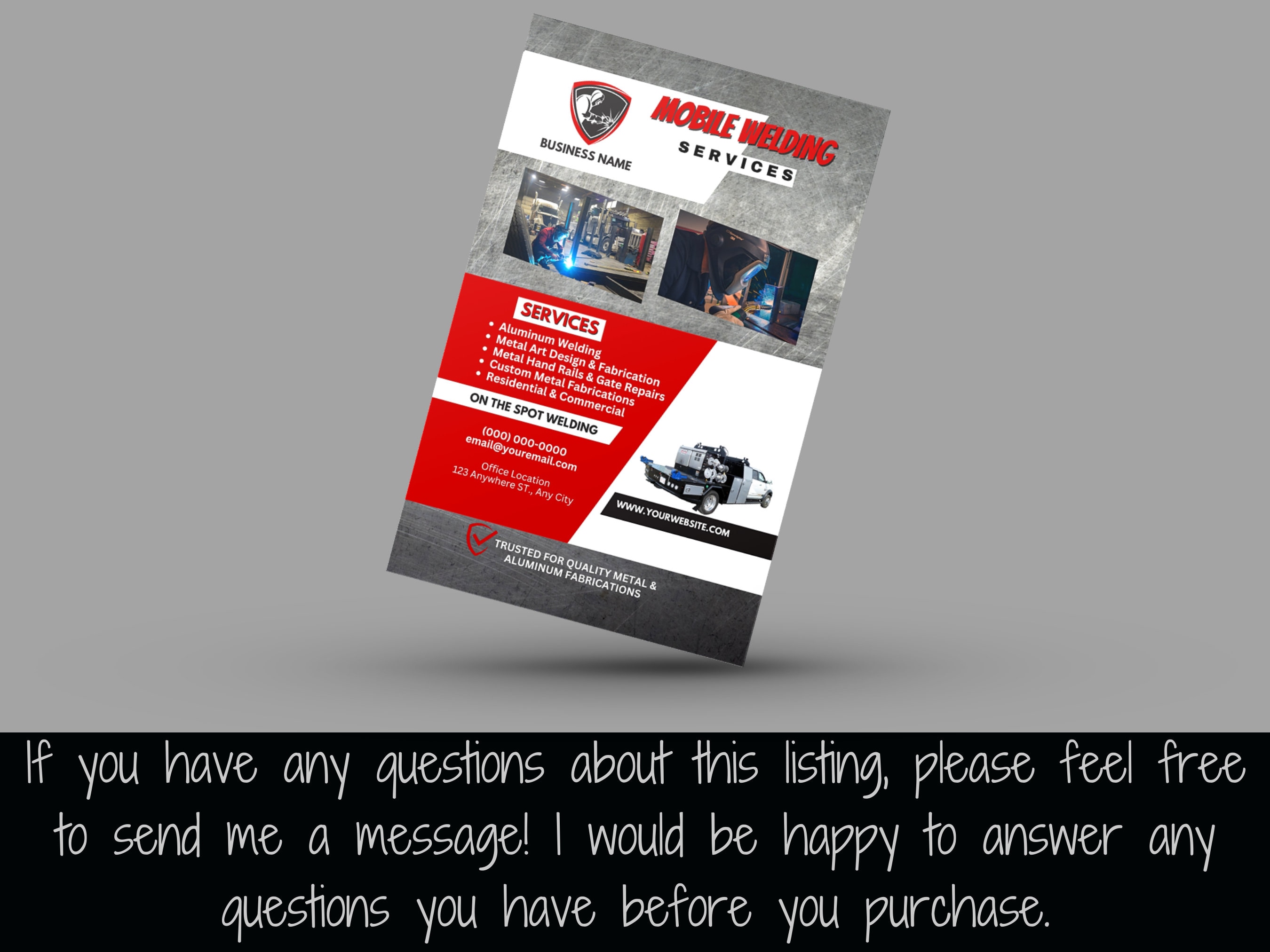 Printable Mobile Welding Service Flyer Template Welding Service Flyer ...
