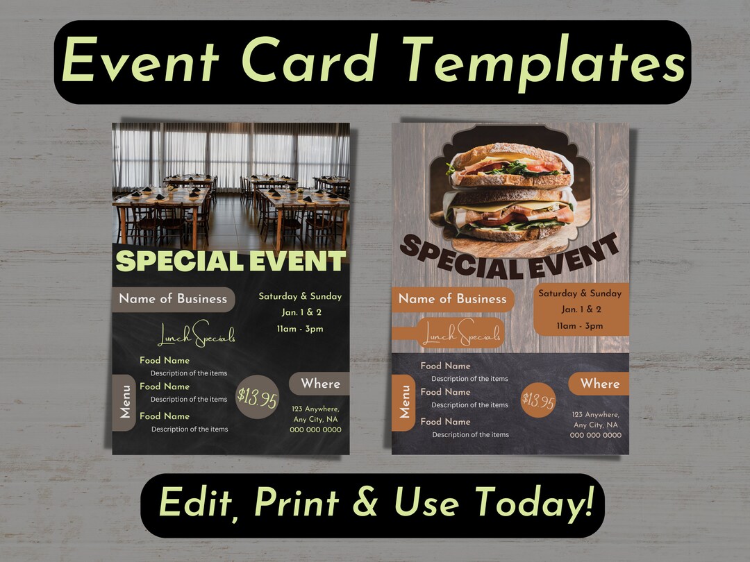 Printable Event Flyer Template Special Deal Promotional Flyer Templates ...