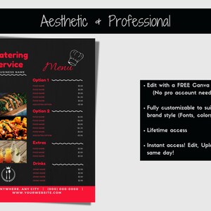 Printable Catering Menu Flyer Template Catering Services Flyer Catering ...