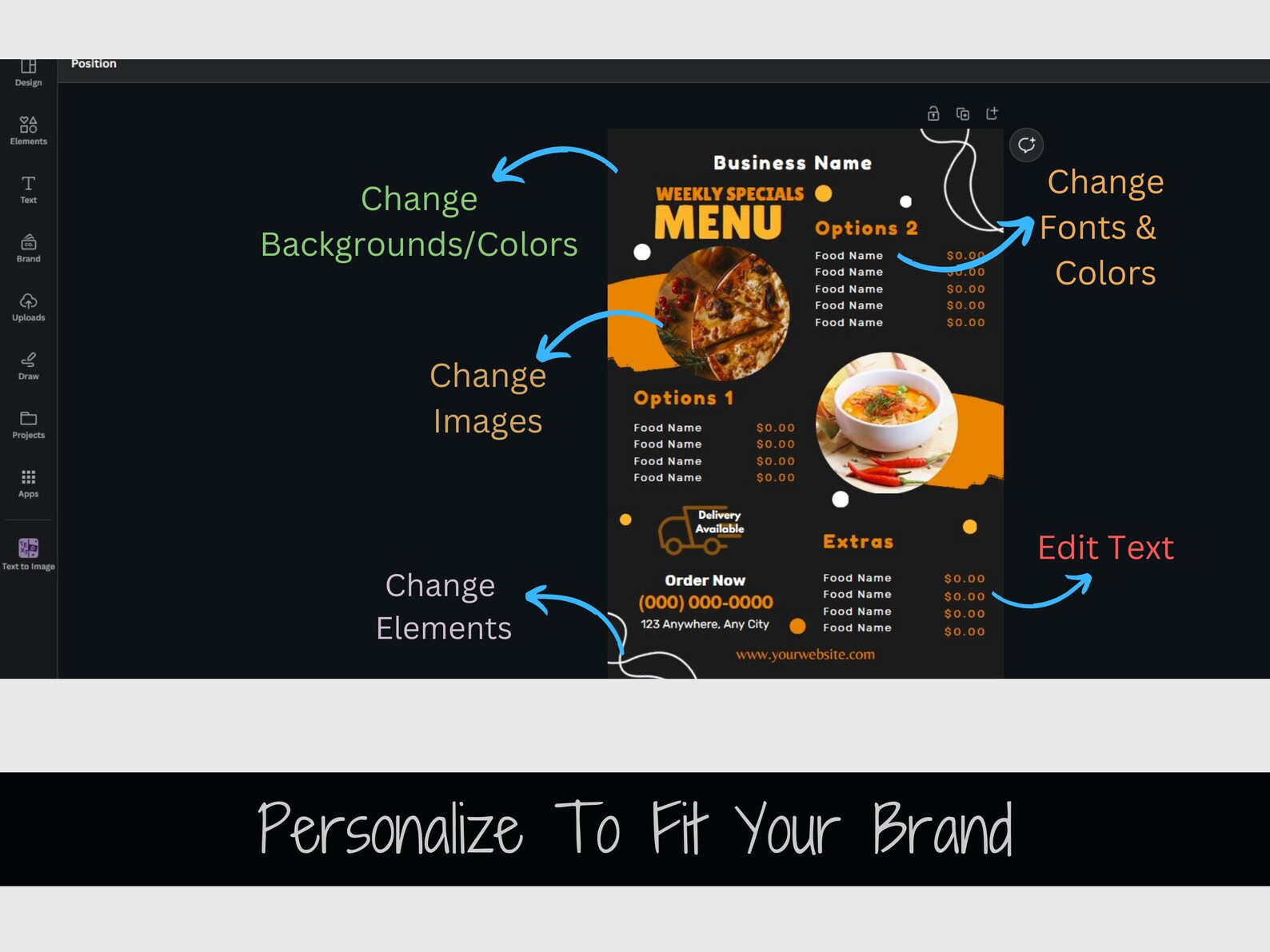 Editable Flyer Template Weekly Specials Food Menu Restaurant Menu ...