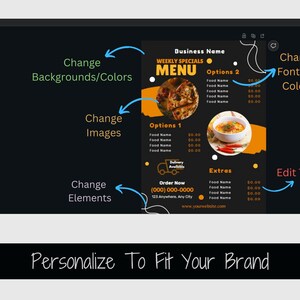 Editable Flyer Template Weekly Specials Food Menu Restaurant Menu ...