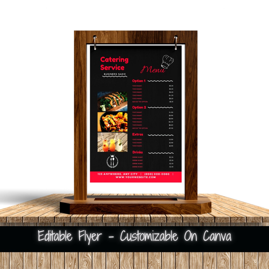Printable Catering Menu Flyer Template Catering Services Flyer Catering ...
