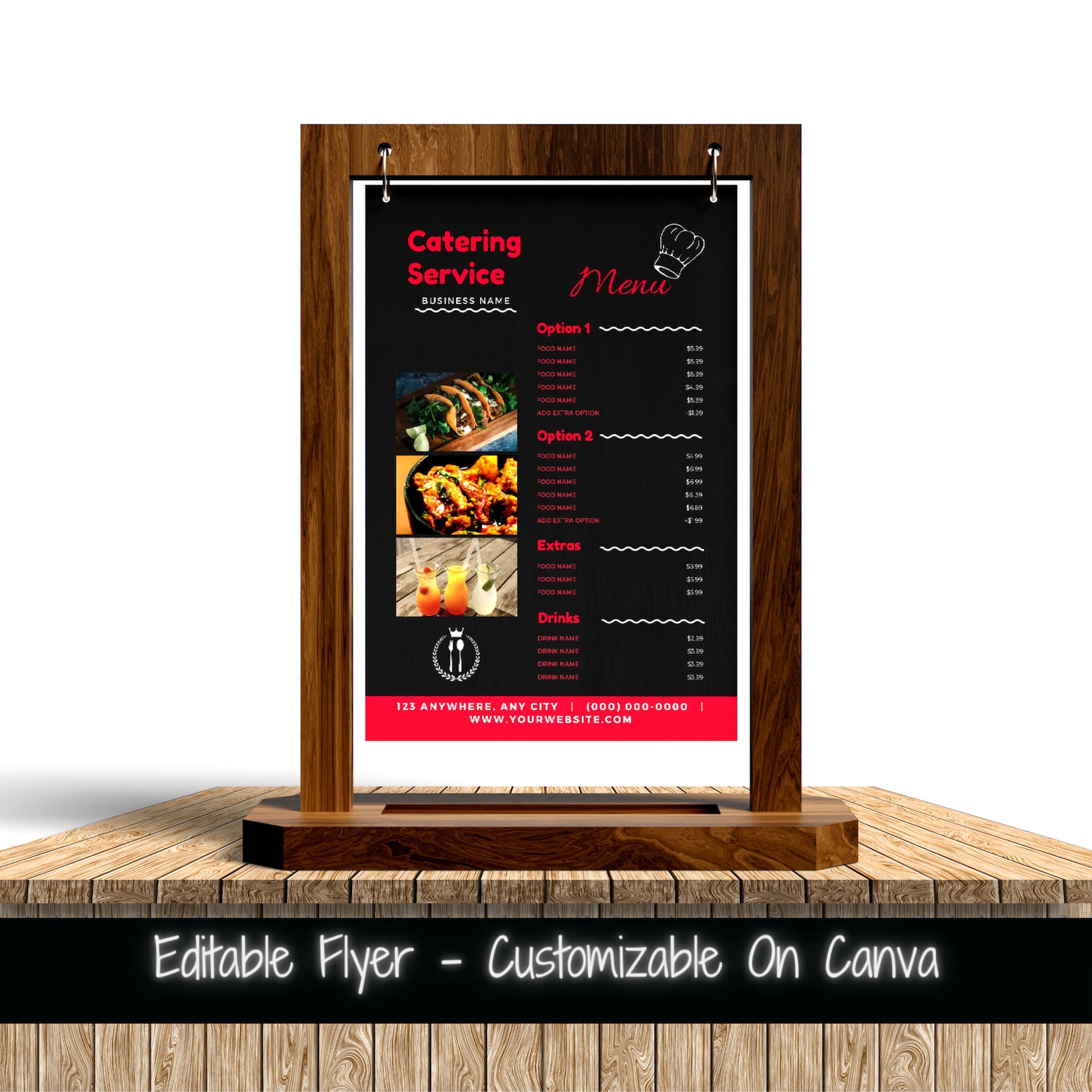 Printable Catering Menu Flyer Template Catering Services Flyer Catering ...