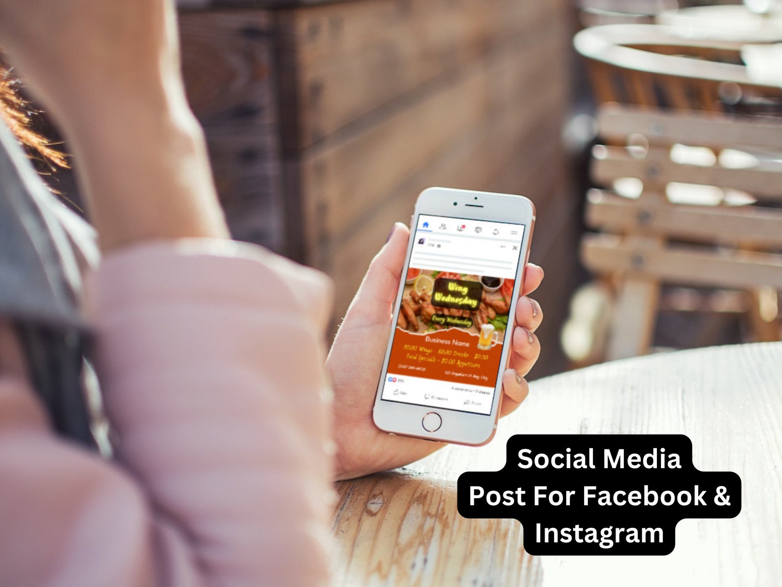 Wing Wednesday Social Media Flyer Bar and Grill Flyer Wing - Etsy