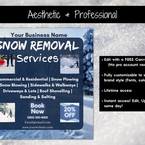 Editable Snow Removal Services Flyer Template Service Flyer Snow Shovel ...