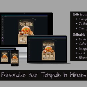 Weekly Specials Food Menu Flyer Template Restaurant Printable Food ...