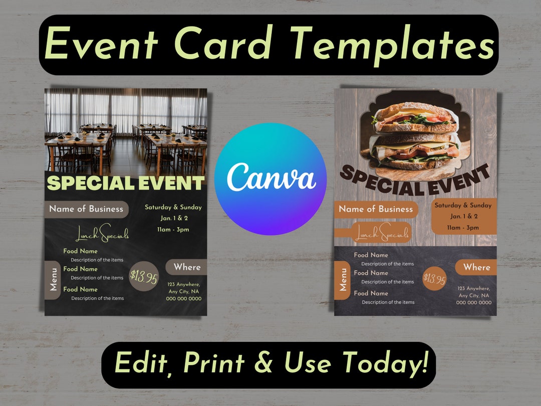 Printable Event Flyer Template Special Deal Promotional Flyer - Etsy
