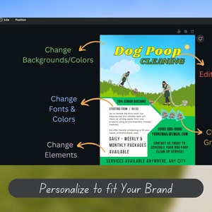 Printable Dog Poop Clean up Flyer Dog Waste Removal Flyer Dog Poop ...