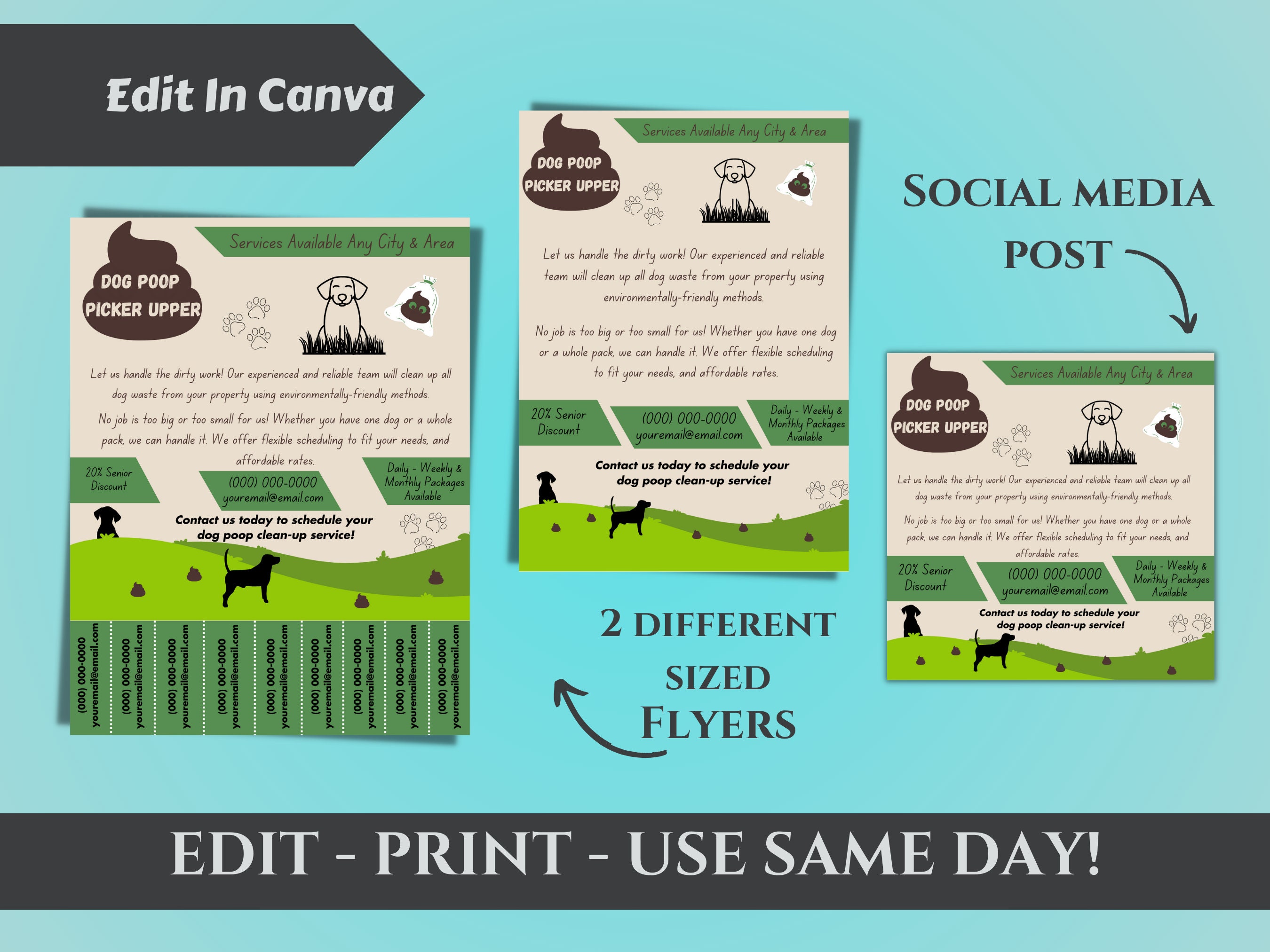 Dog Poop Cleaning Service Premade Dog Poop Scooping Flyer Templates Cleaning Dog Poop Side Hussle Flyer Templates to Start Your Own Business Etsy UK