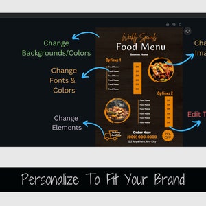 Editable Weekly Specials Flyer Template Food Menu Restaurant Menu ...