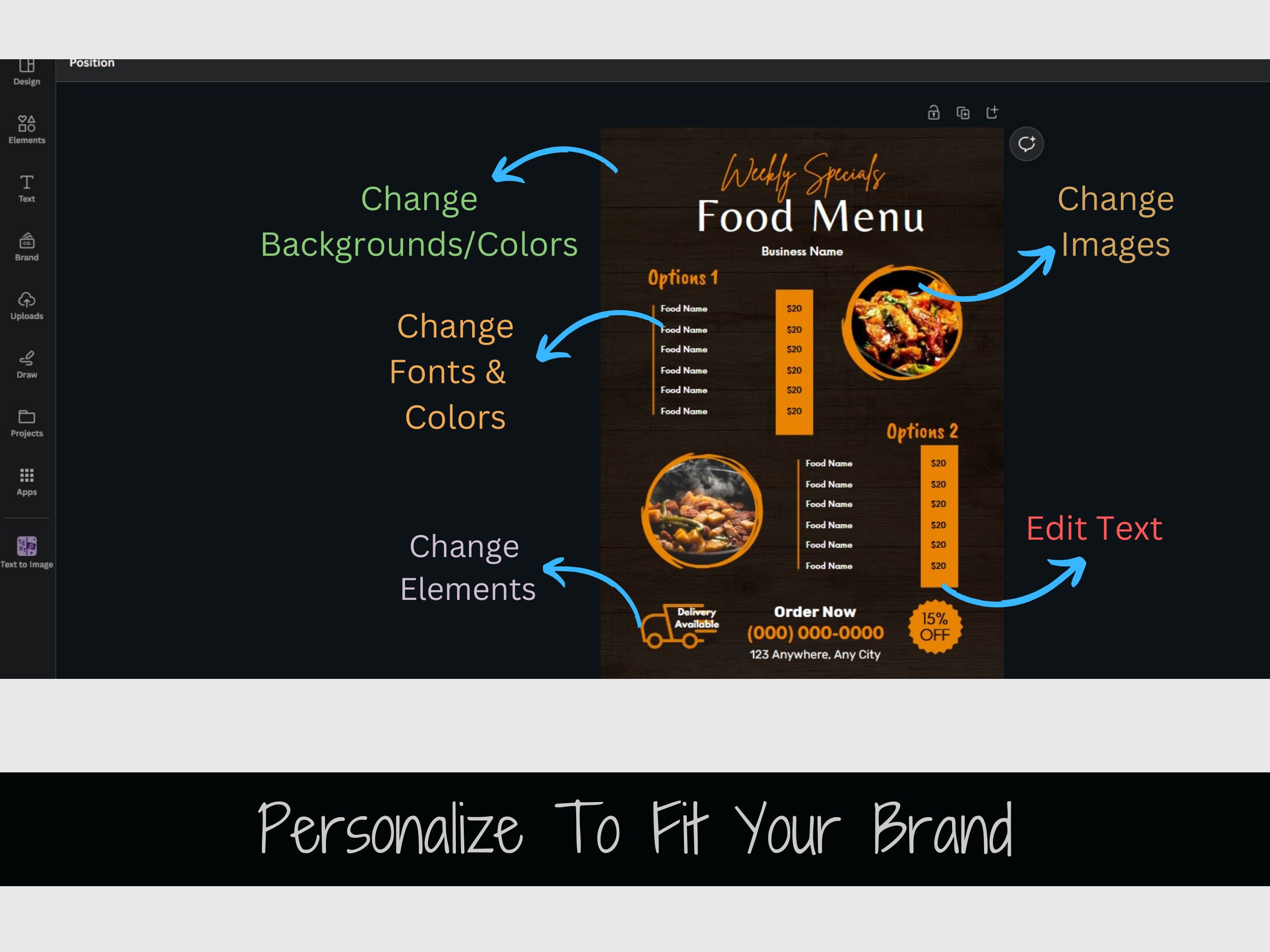 Editable Weekly Specials Flyer Template Food Menu Restaurant Menu ...
