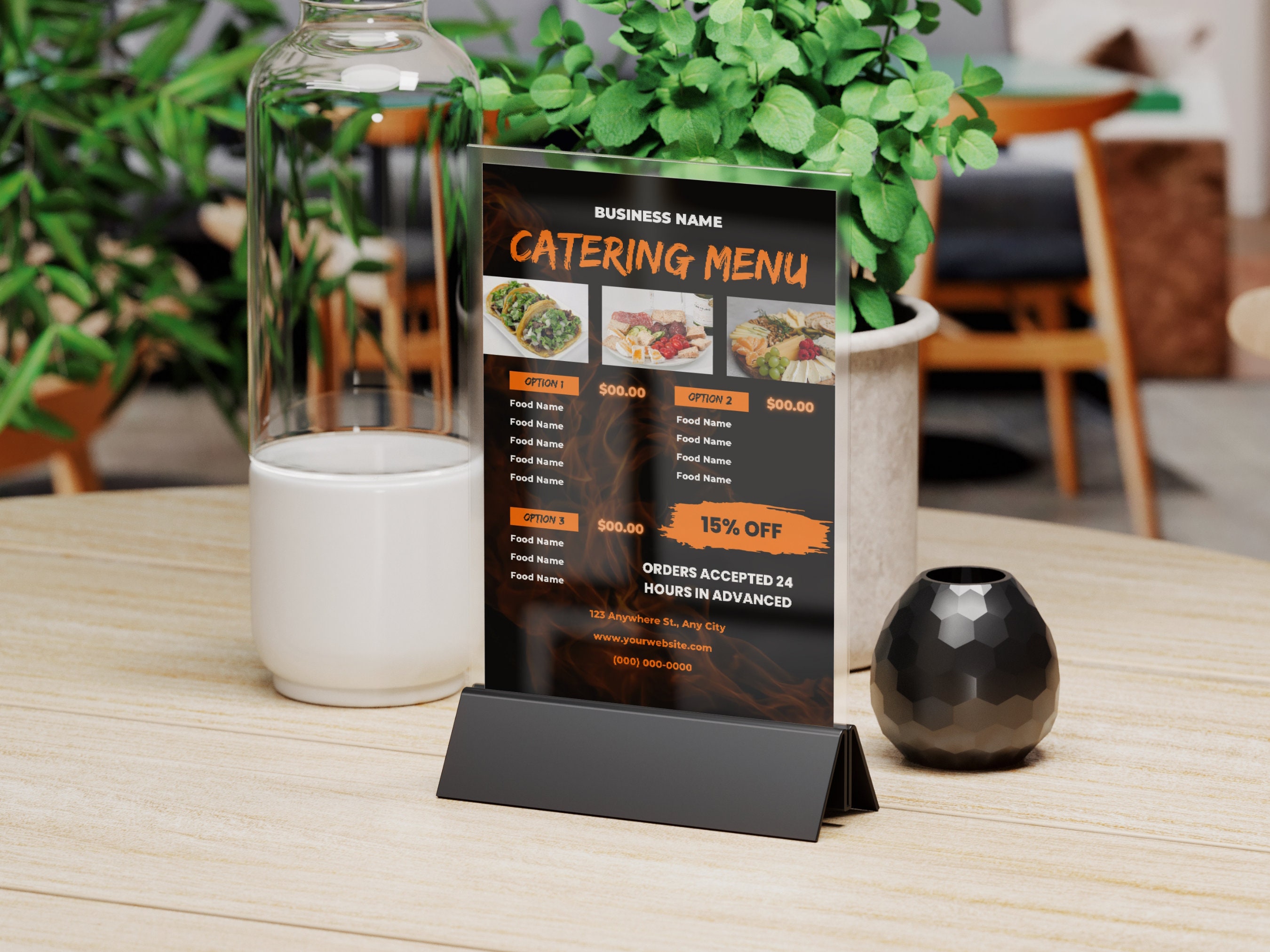 Printable Catering Menu Flyer Template, Editable Restaurant Menu ...