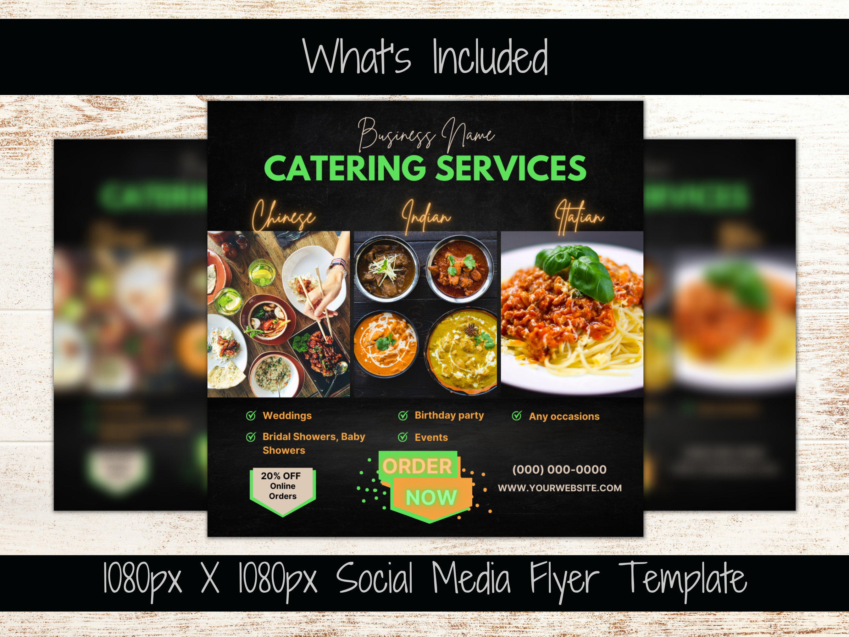 Editable Catering Flyer Template Catering Service Flyer Social Media ...