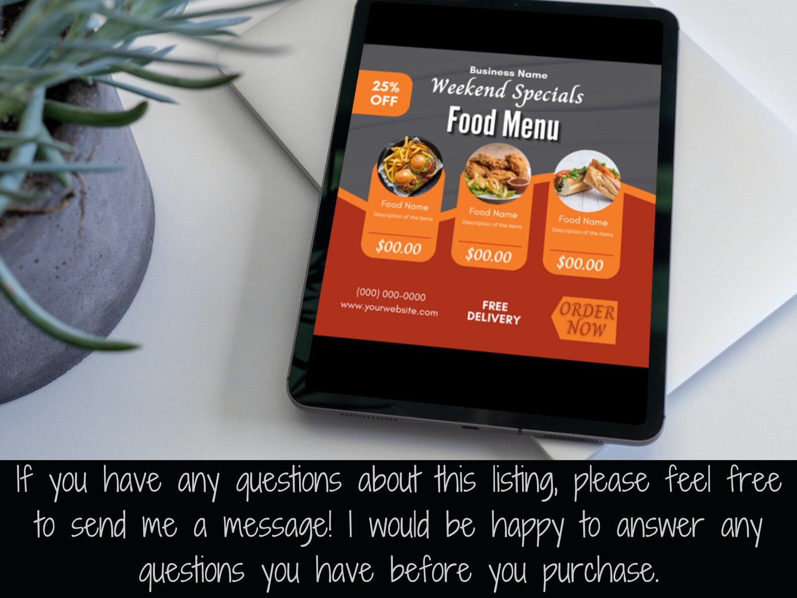 Weekend Specials Food Menu Flyer, Editable Canva Template (digital ...