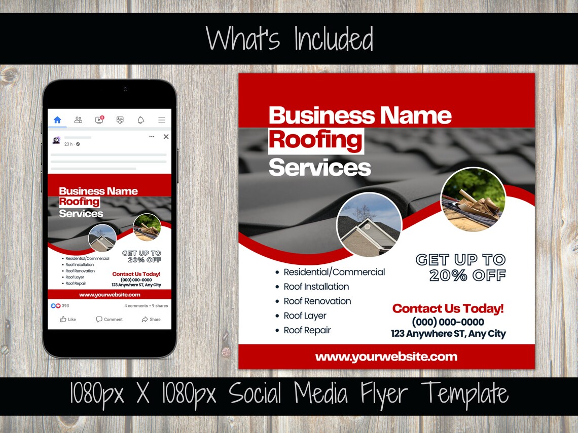 Editable Roofing Services Flyer Template Service Flyer Roof Repair ...