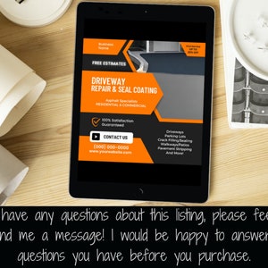 Asphalt Services Flyer Template: Driveway Repair, Social Media (digital ...
