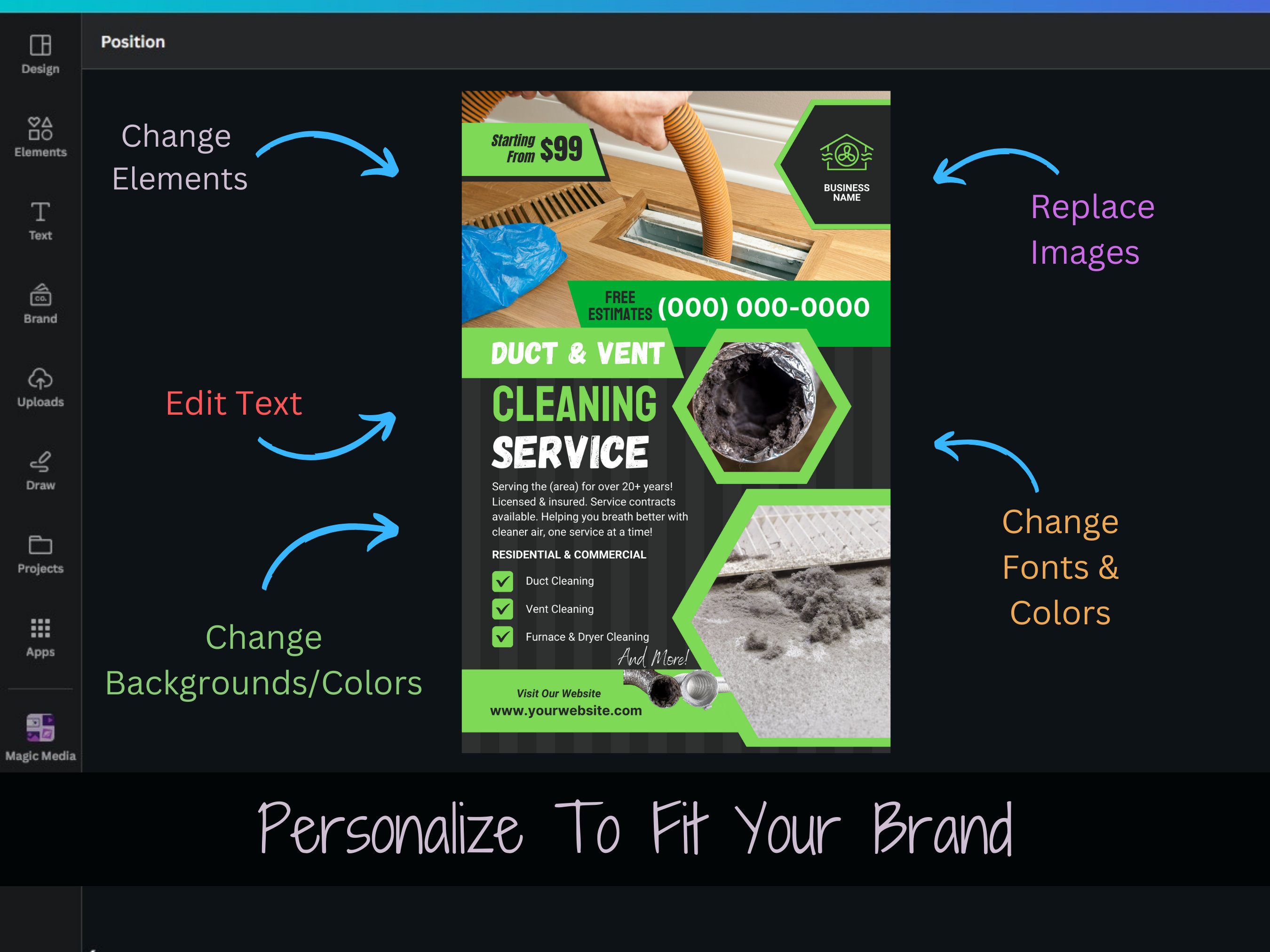 Duct Cleaning Service Flyer Template (printable) - Etsy