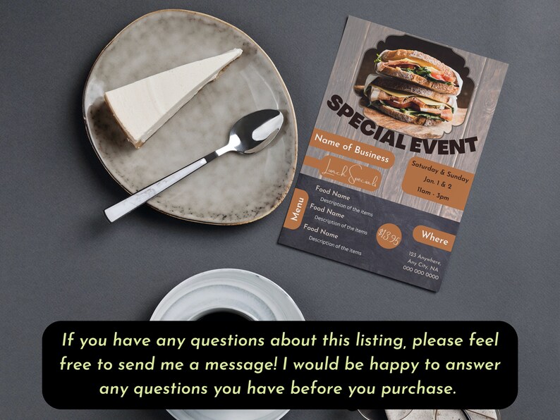 Printable Event Flyer Template Special Deal Promotional Flyer - Etsy