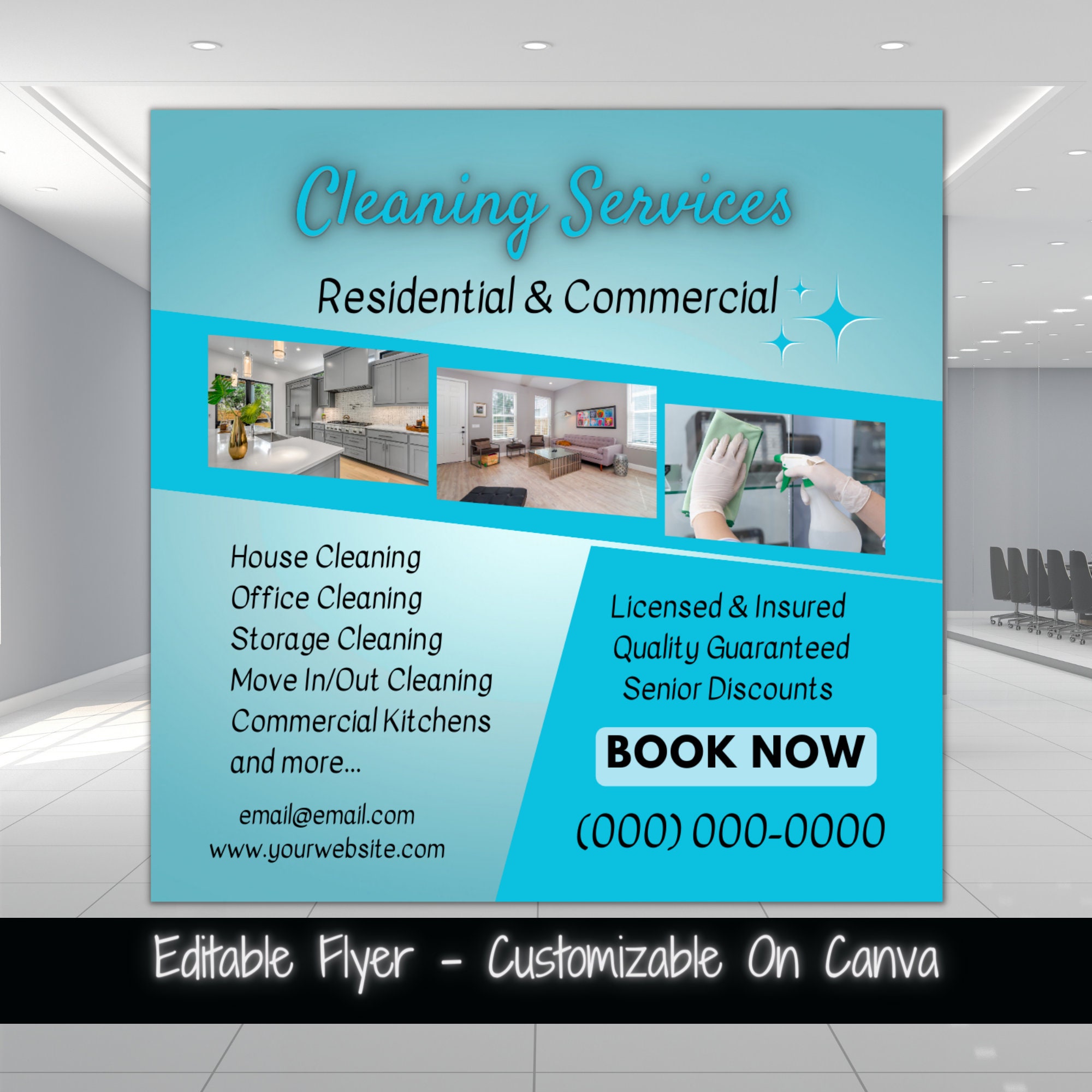 Cleaning Services Social Media Flyer House Cleaning Flyer Commercial ...