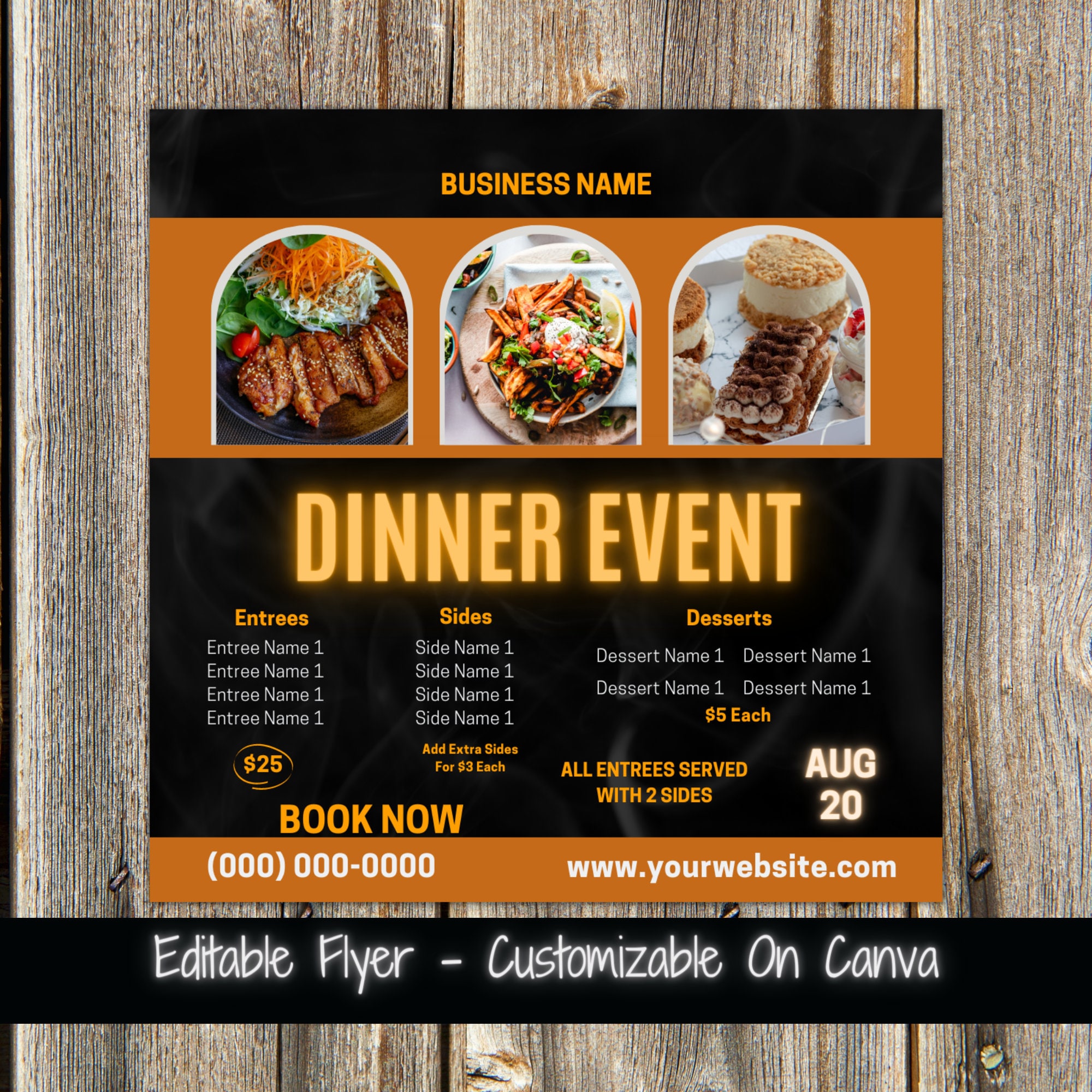 Editable Flyer Template Dinner Event Social Media Flyer Special Event ...
