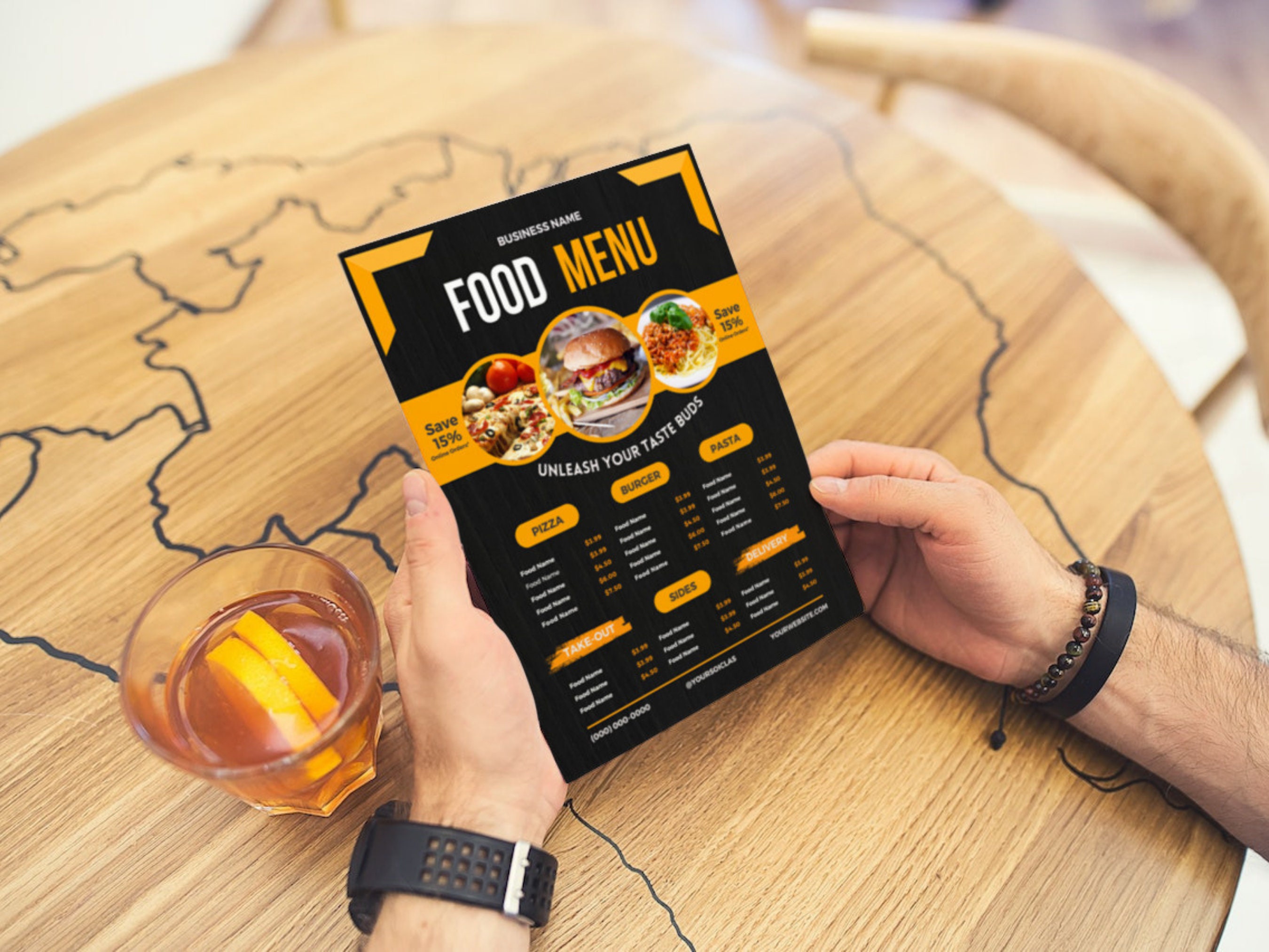 Food Menu Printable Flyer Template Printable Food Menu Price List ...