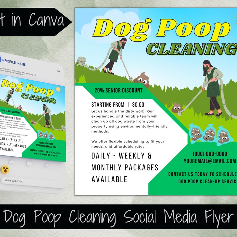 Poop Scooper Flyer - Etsy