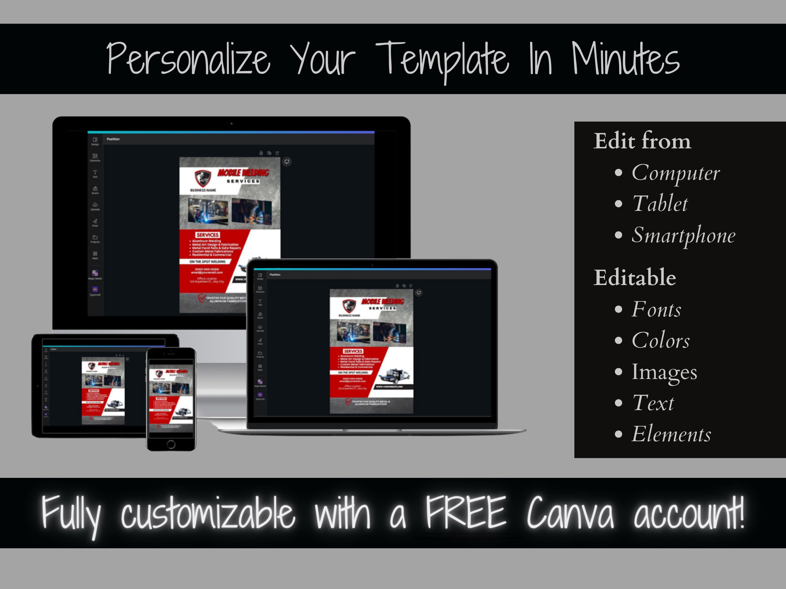 Printable Mobile Welding Service Flyer Template Welding Service Flyer ...