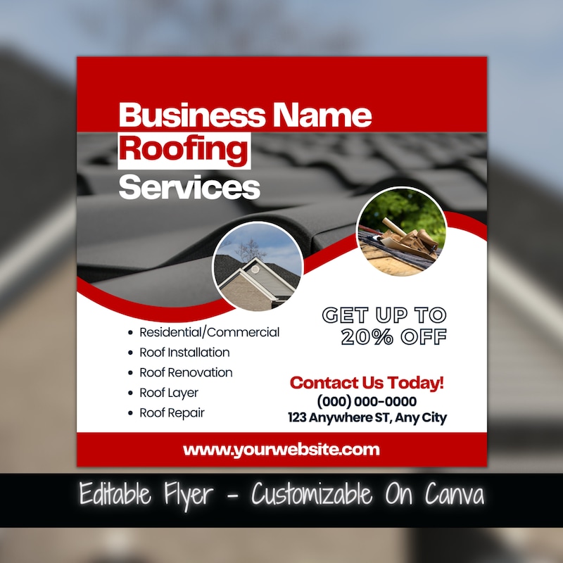 Roofing Flyer Templates - Etsy