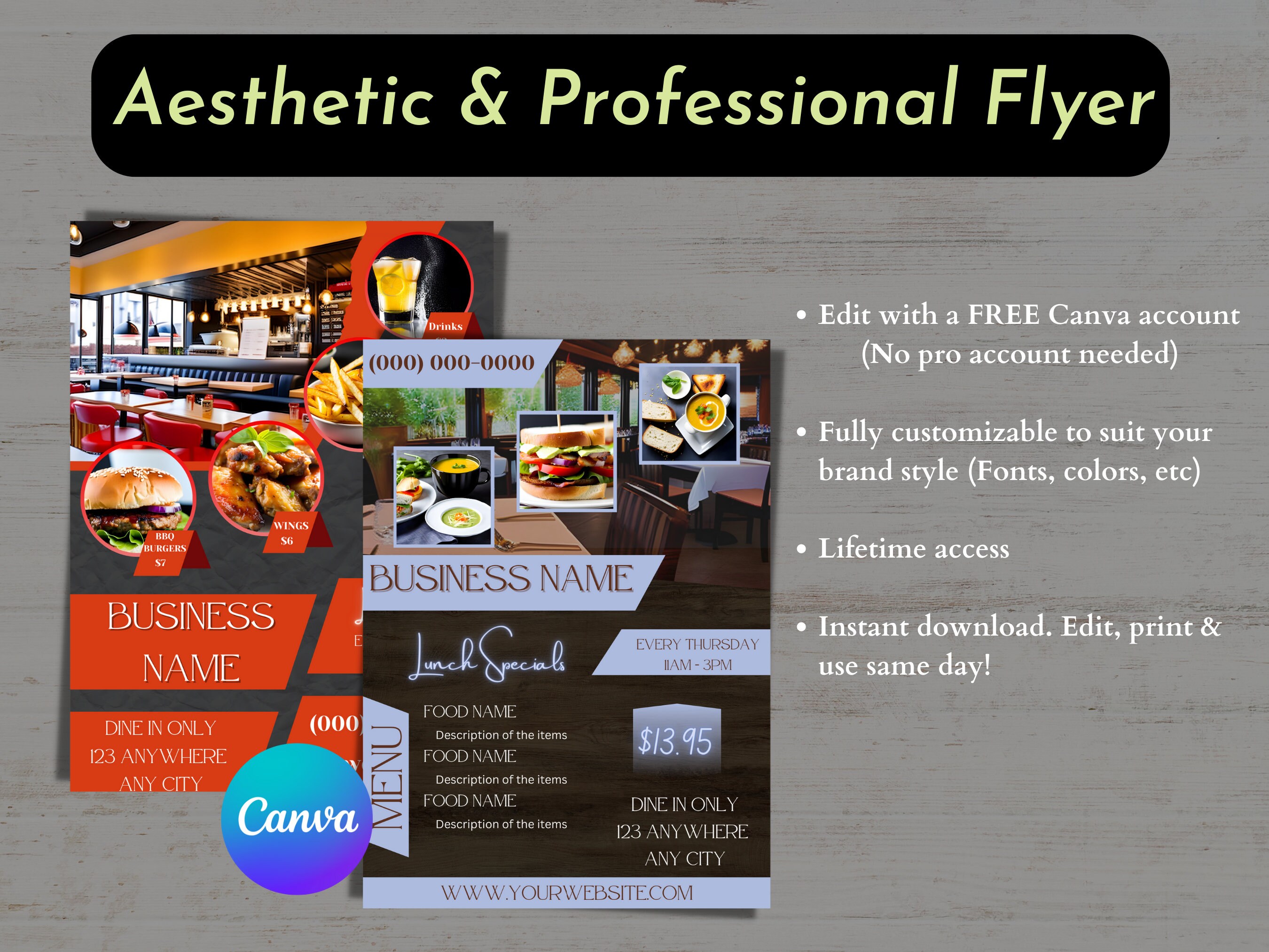 Flyer Template Event Printable Special Deal Promotional Flyer - Etsy