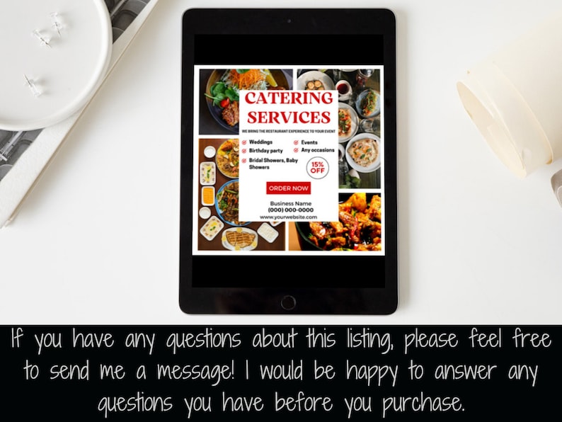 Editable Catering Services Flyer Template for Social Media Cater ...