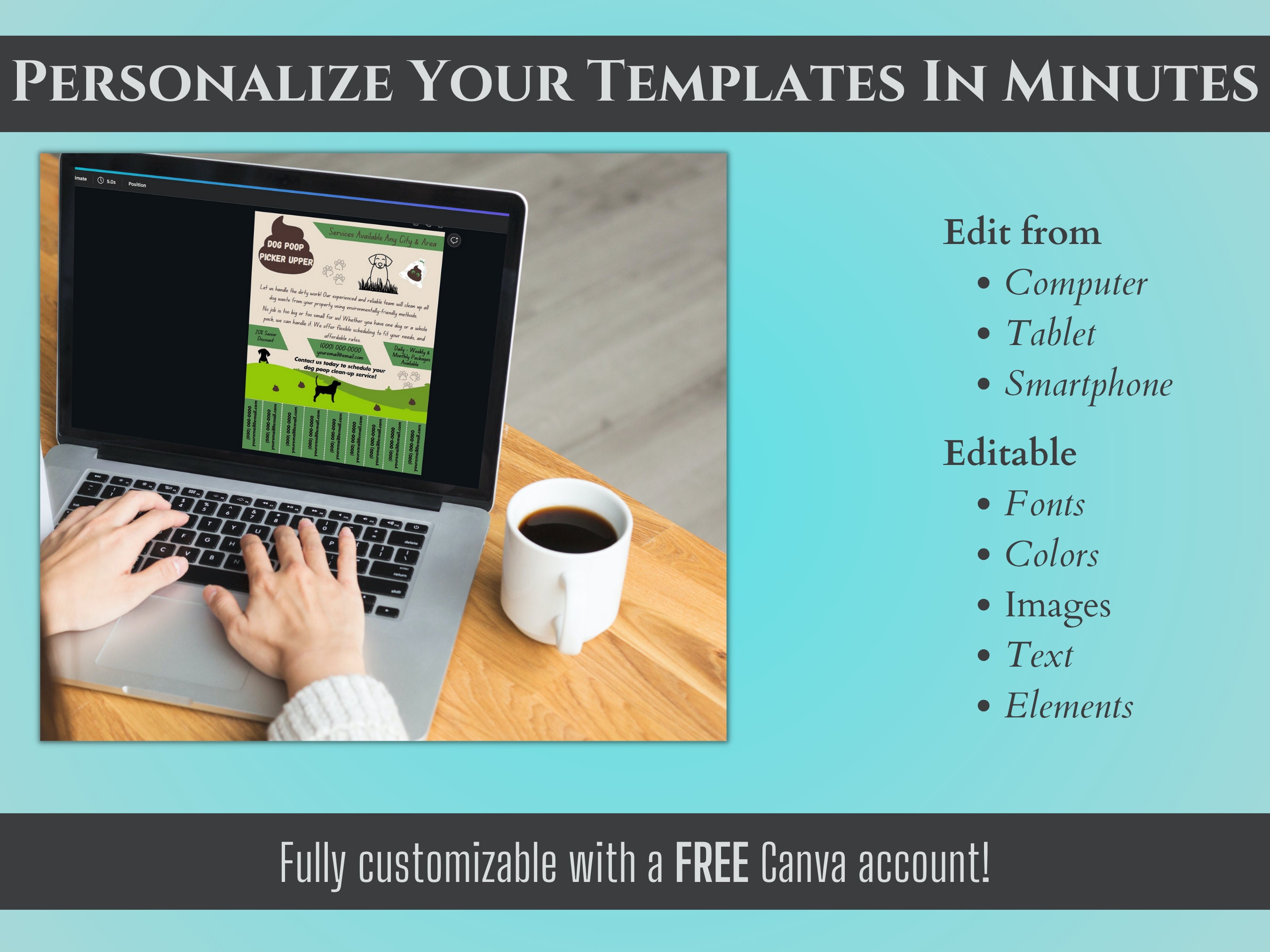 Dog Poop Cleaning Service Premade Dog Poop Scooping Flyer Templates ...