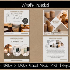 Candles Flyer Template Editable Small Business Candle Making Social ...