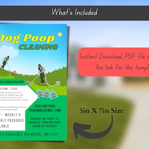 Dog Poop Cleaning Service Flyer Template (digital Download) - Etsy